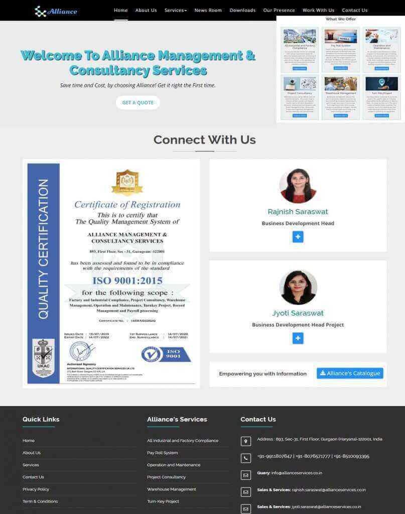 Alliance Management - Website Designing Company in Gurgaon